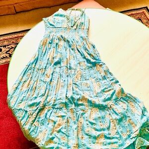 Me 2 Magic | Dresses | Nwt Long Dress With Paisley Spaghetti Adjustable ...